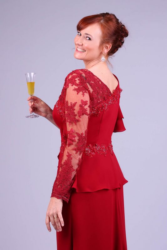 Vestido de Festa Marsala Pilar Rossi | Arthur Caliman